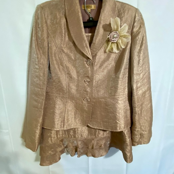 Kasper | Jackets & Coats | Kasper Champagne Womens Elegant Suit Jacket ...